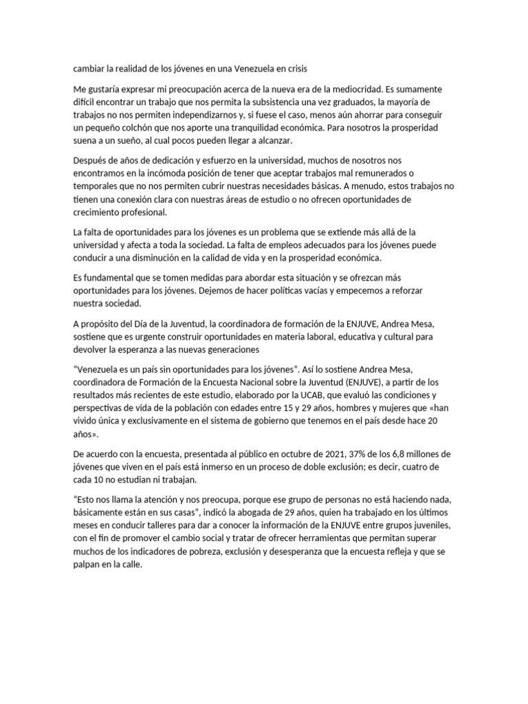 Tarea de Chiki | PDF | Migración humana | Empleo