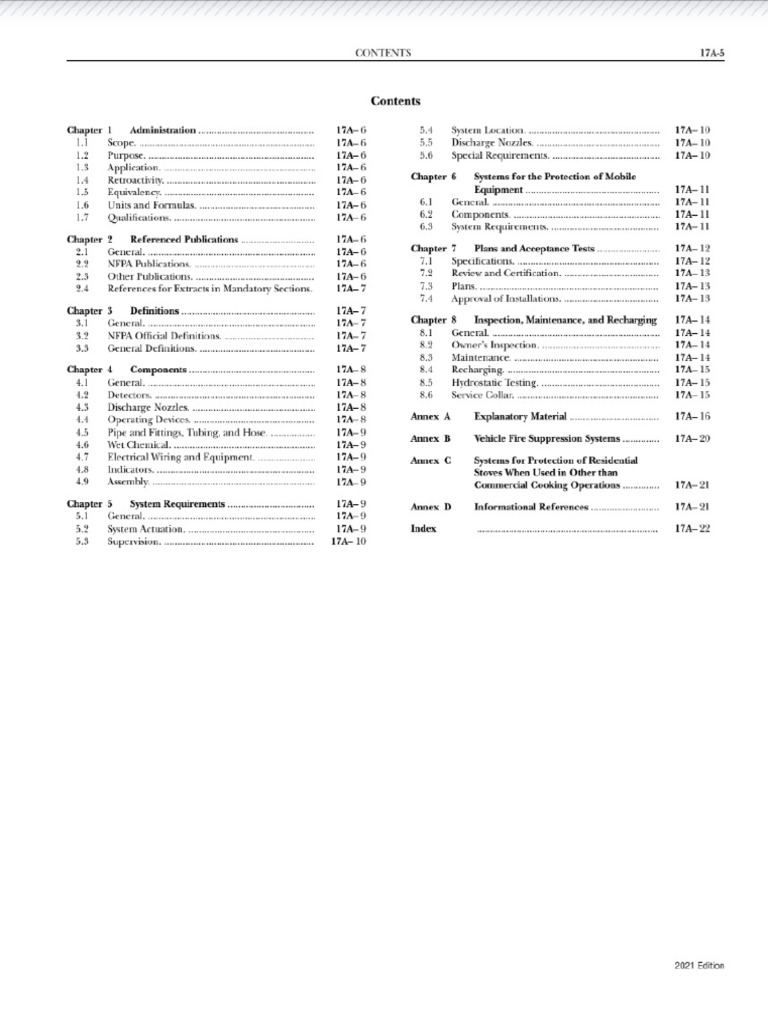 NFPA 17a - Standard For Wet Chemical Extinguishing Systems | PDF
