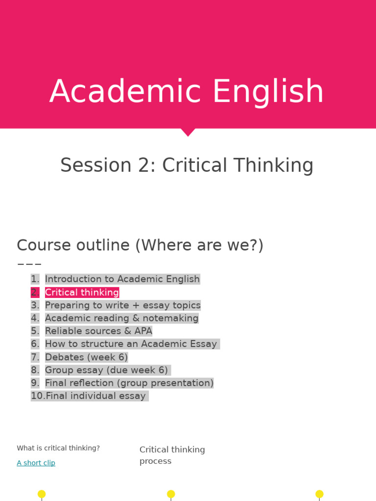 Session 2 - Critical Thinking | PDF | Critical Thinking | Thought