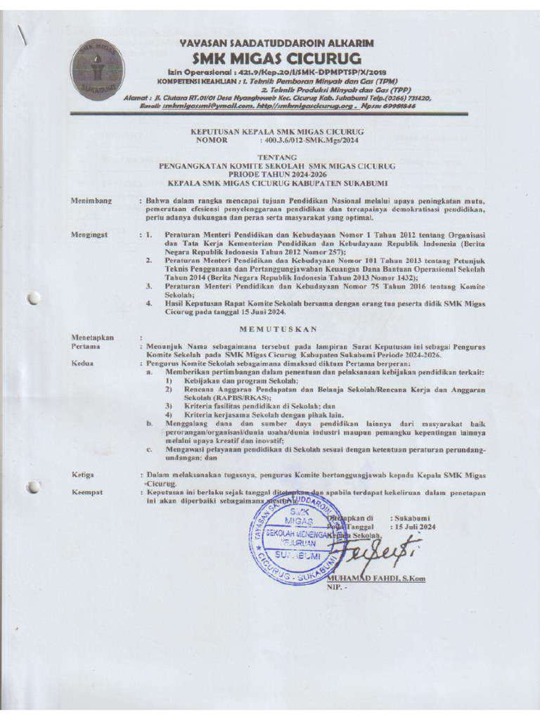 SK KOMITE-2024 | PDF