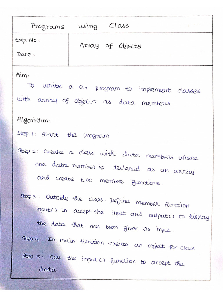 Oops Program Using Class | PDF