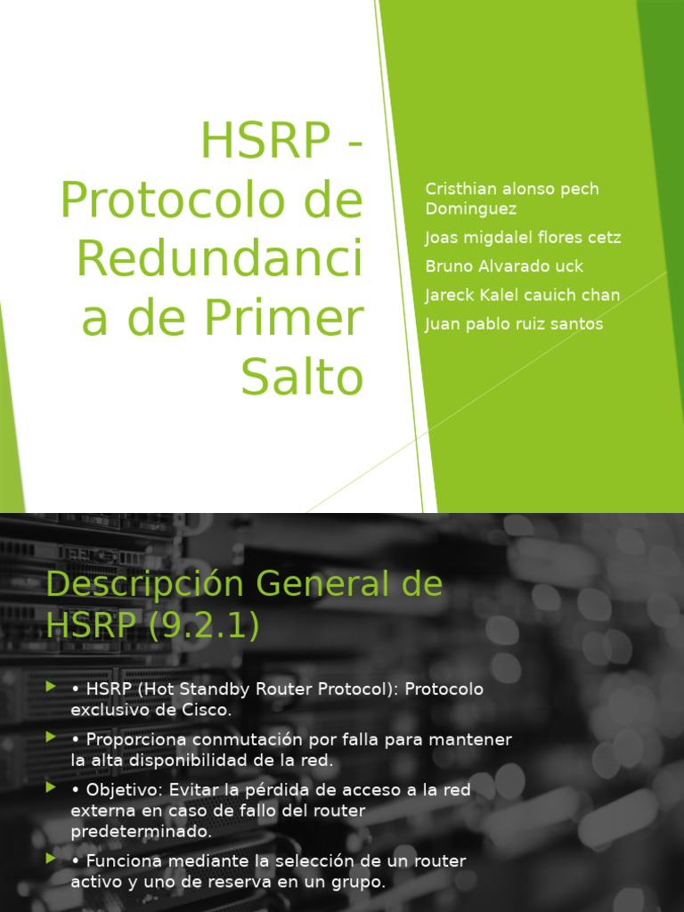 HSRP Presentacion-Clase | PDF
