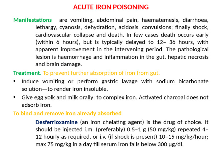 Iron Poisoning | PDF