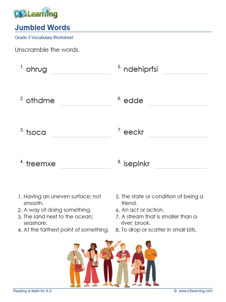 3rd Grade Jumbled Words 3 | PDF | Language Arts & Discipline