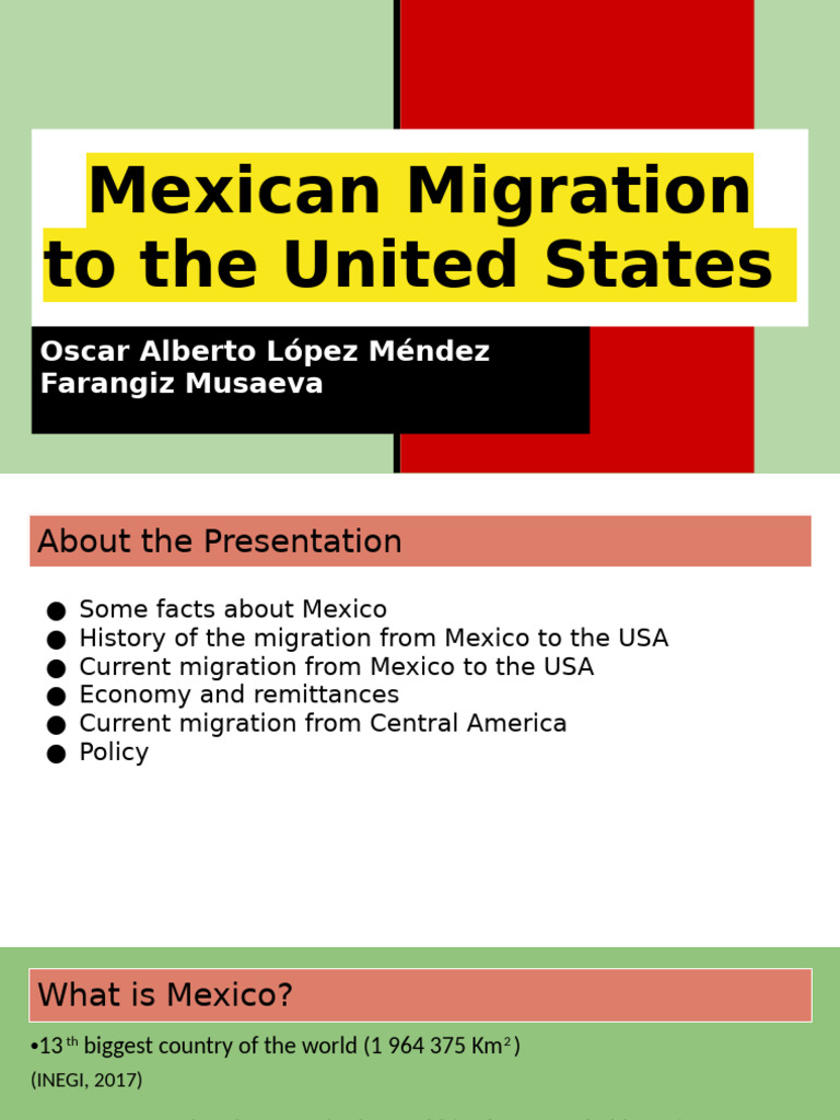 Mexican Migration To The United States | PDF | Human Migration ...