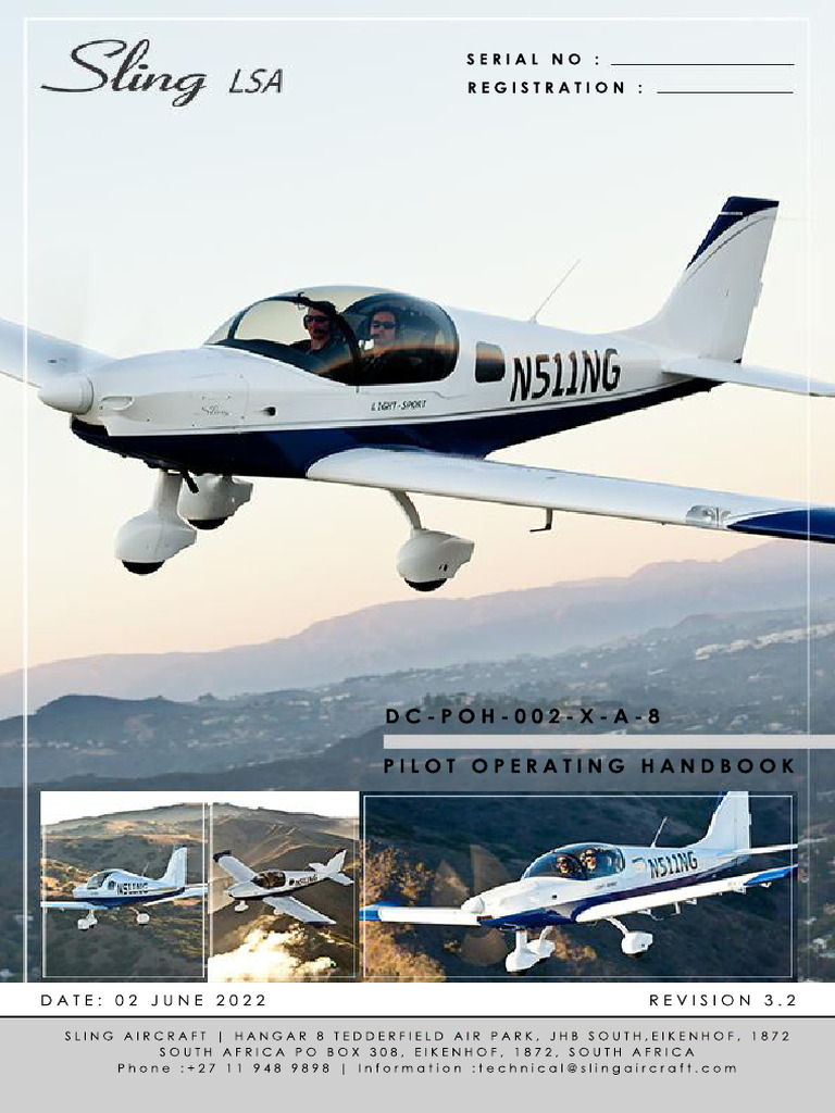 Sling LSA Pilot Operating Handbook Rev 3.2 | PDF | Airspeed | Aerospace