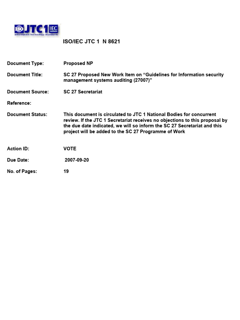 ISO-IEC 27007 Uputstvo Za Audit ISMS | PDF | International Organization For Standardization | Audit