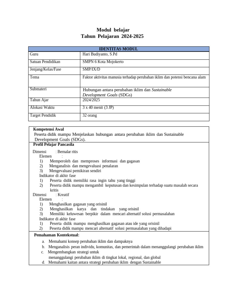 Modul Belajar 5. Hubungan Antara Perubahan Iklim Dan-Spensix 2024-2025 ...