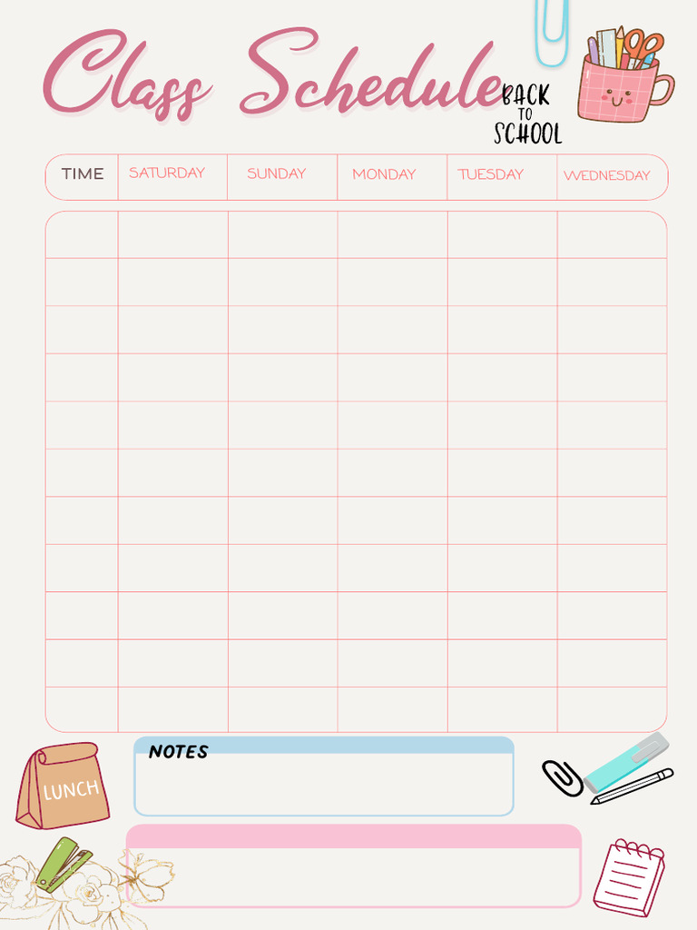 Class schedule | PDF