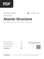 Atomic Structure Questions | PDF | Atoms | Chemistry