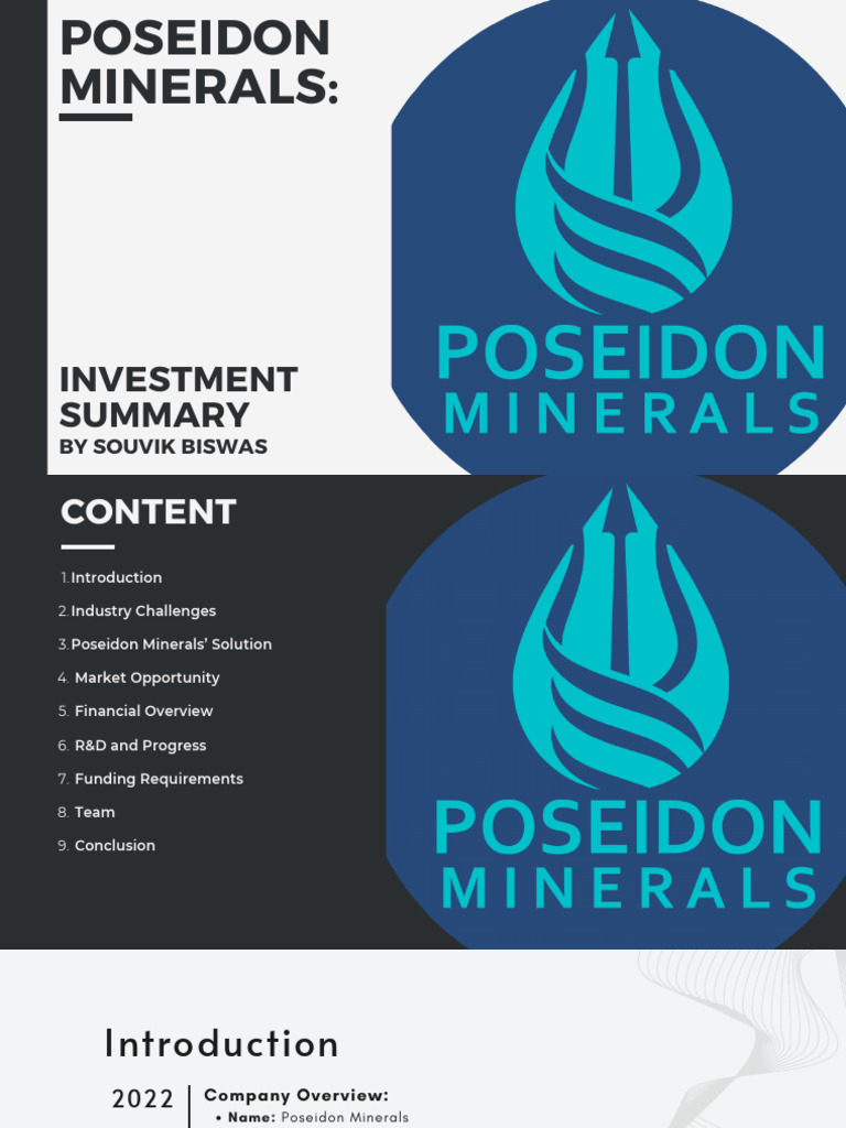 Poseidon Materials | PDF | Lithium | Fossil Fuels