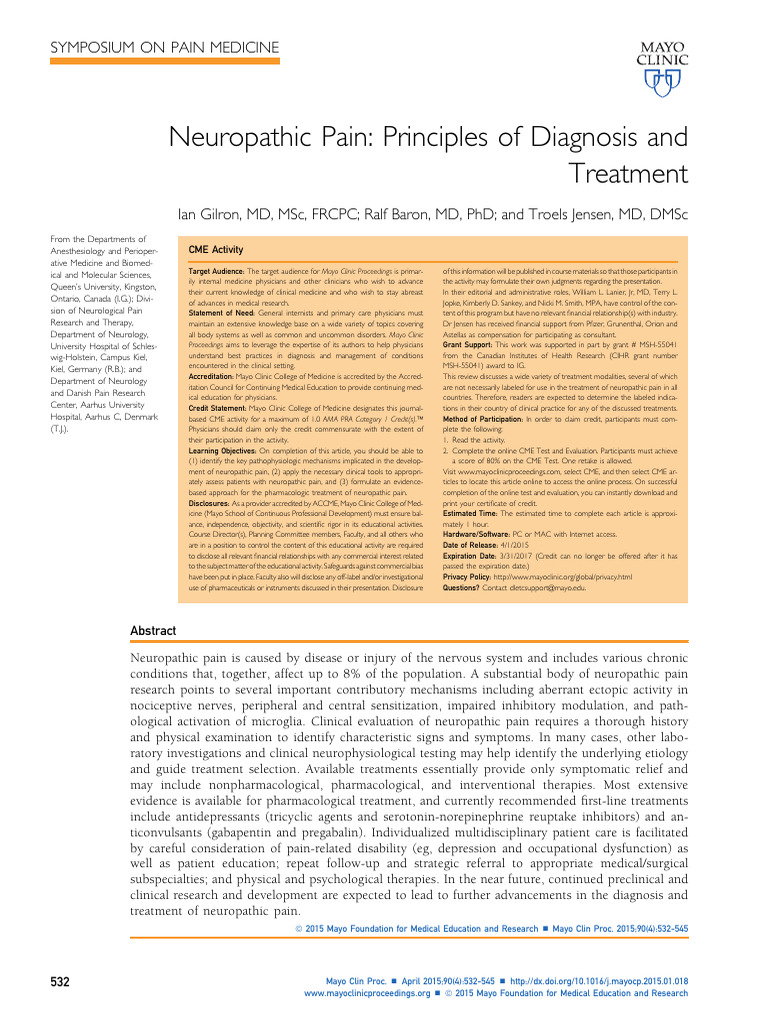 3 | PDF | Peripheral Neuropathy | Pain