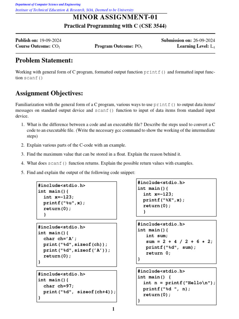 PPWC_Minor_Assignment_001 | PDF | Speed | Computer Programming