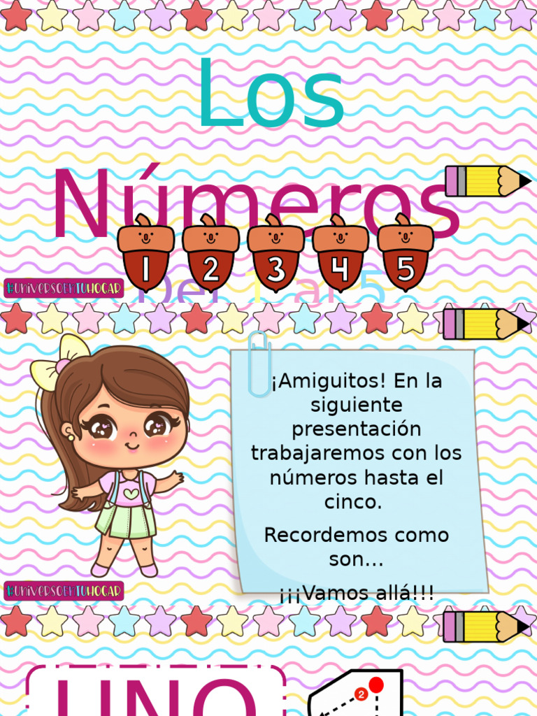 Números del 1 al 5 para Niños | PDF | Artes del Lenguaje y Comunicación