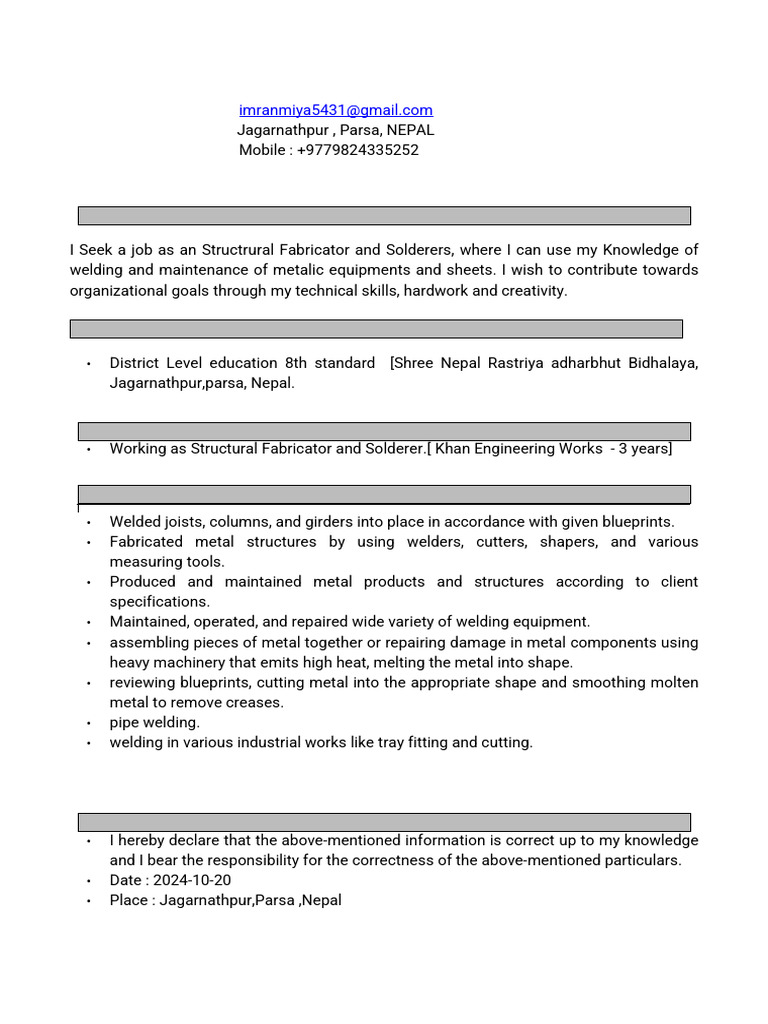 Imran CV | PDF