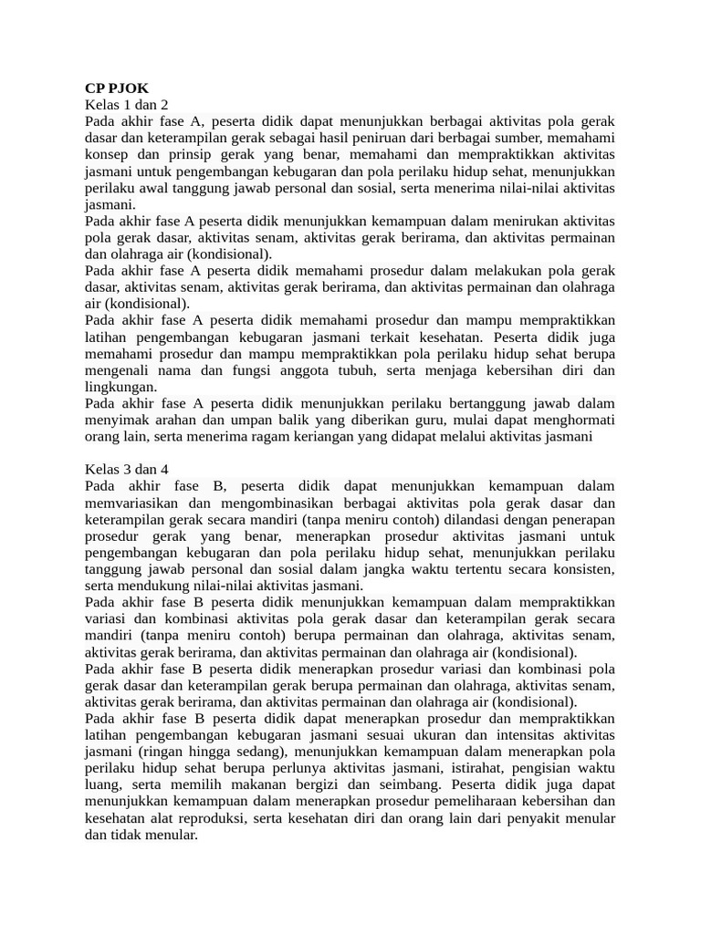 CP Pjok | PDF