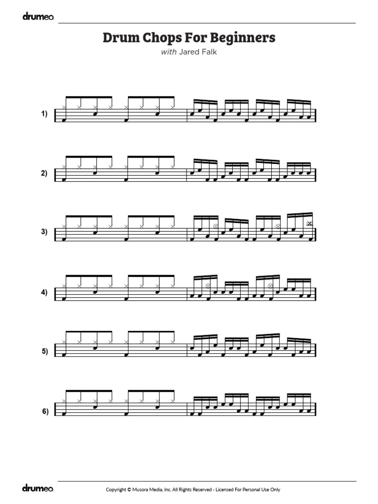 Beginner Drum Chops Beat | PDF