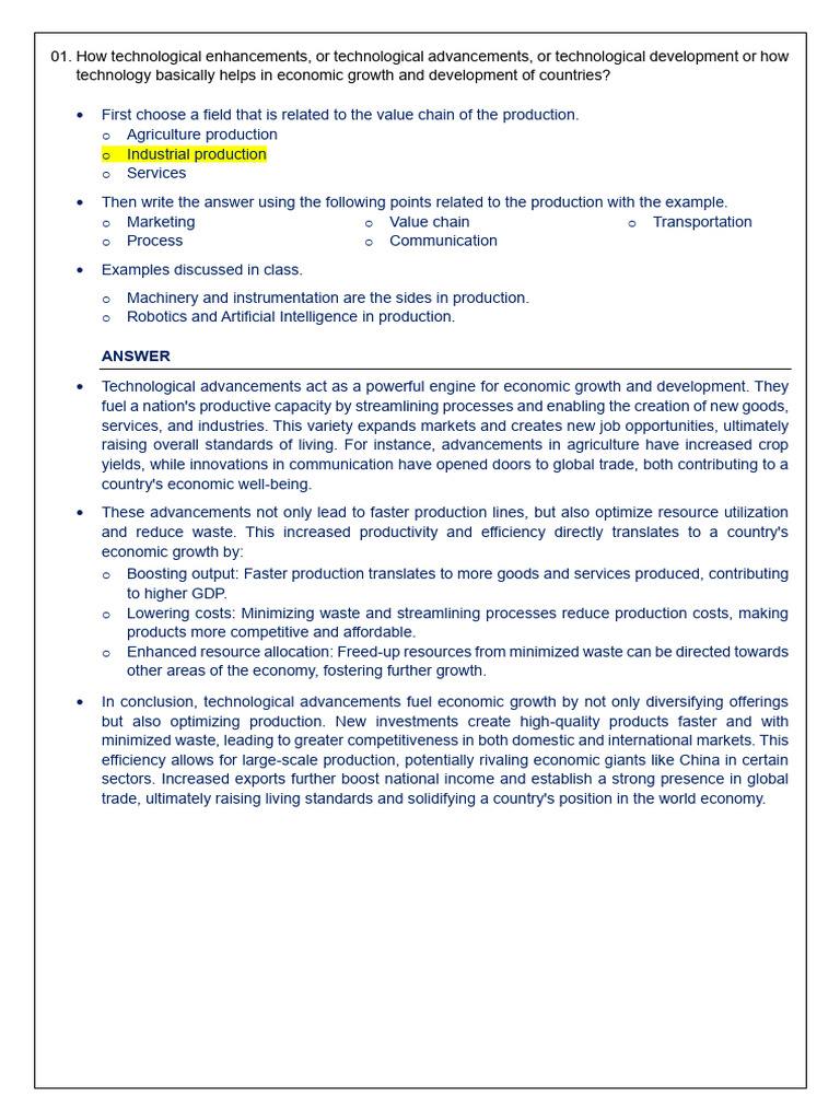 Technology's Role in Economic Growth | PDF | Poverty | Poverty ...