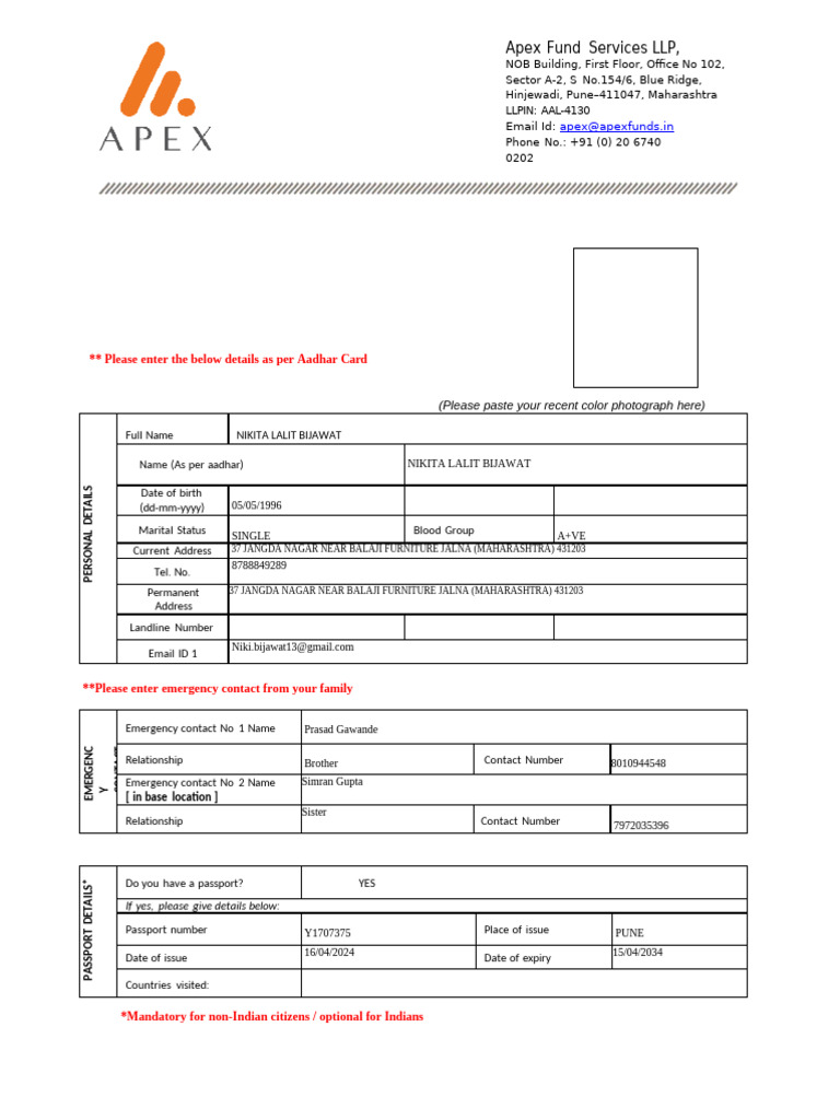 Onboarding Documents - Compiled - Dummy | PDF