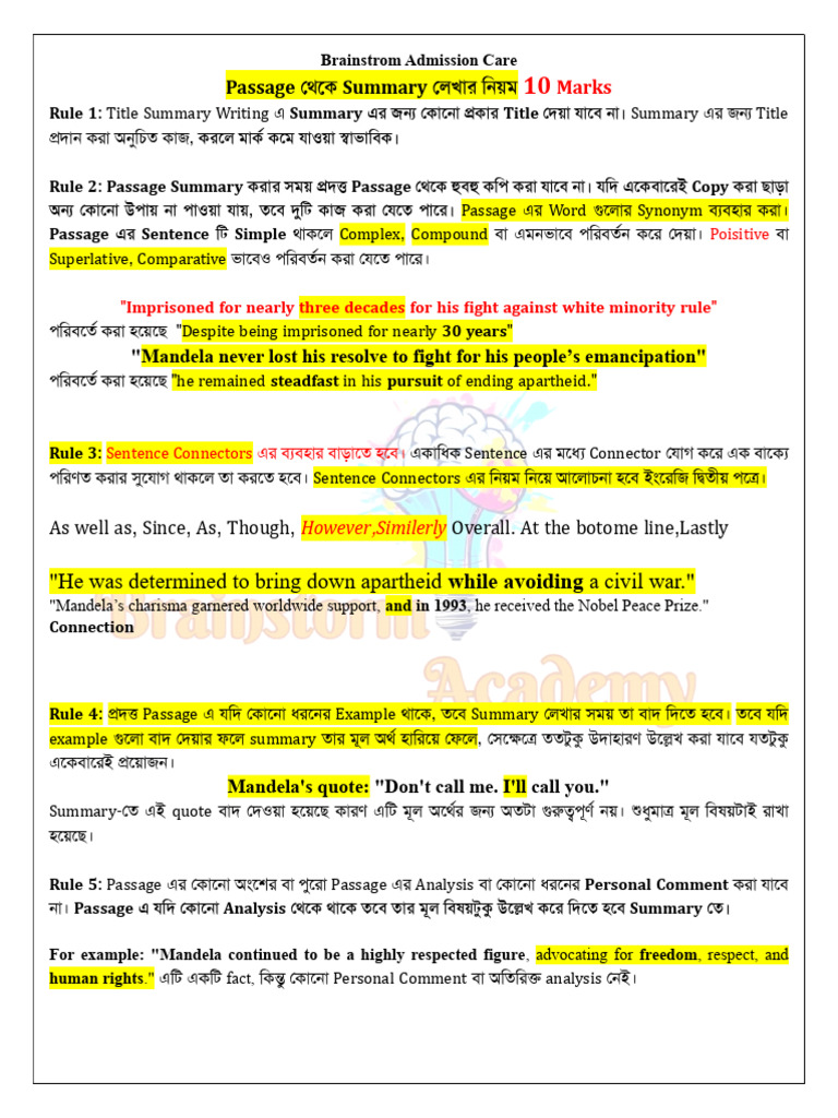 Summary Writing Tutorial | PDF