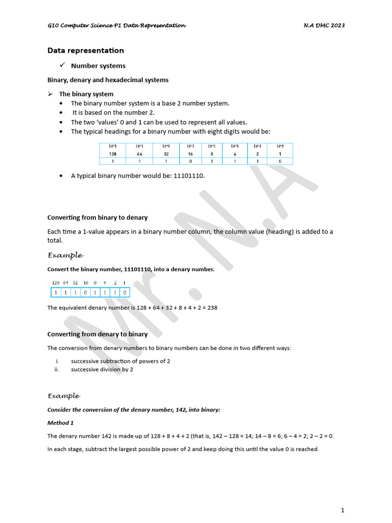 Chapter 1 Data Representation | PDF | Data Compression | Pixel