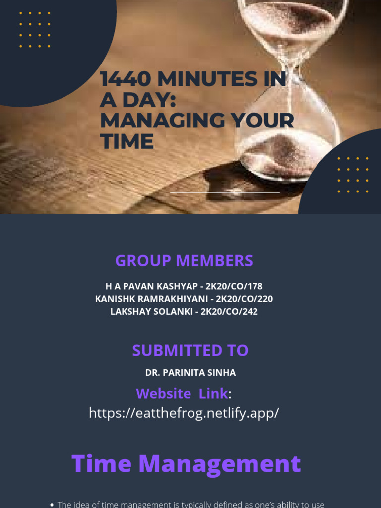 PROJECT PRESENTATION fec | PDF | Time Management | Professional Skills