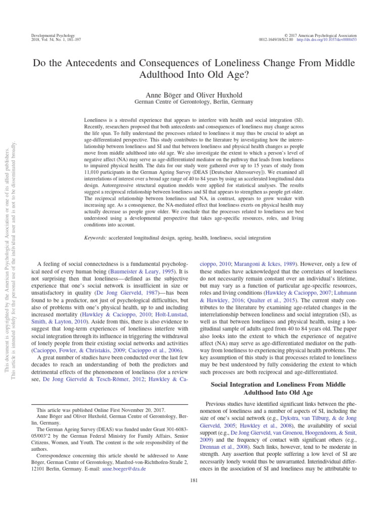 Unit 8 Boger | PDF | Loneliness | Emotions