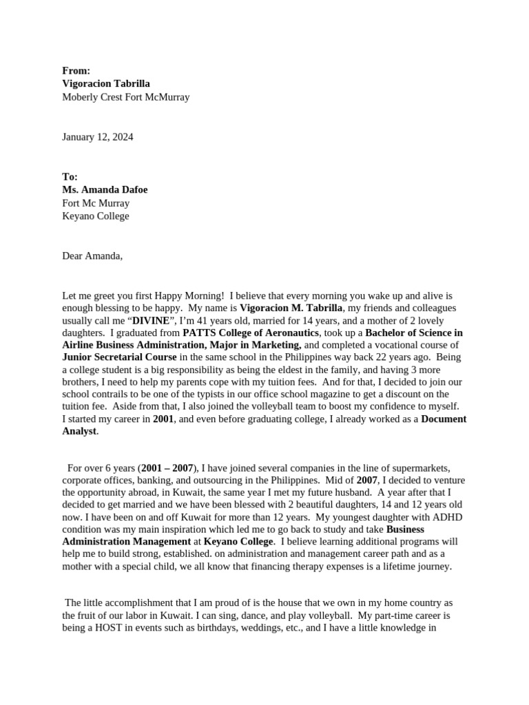 A letter of Introduction | PDF