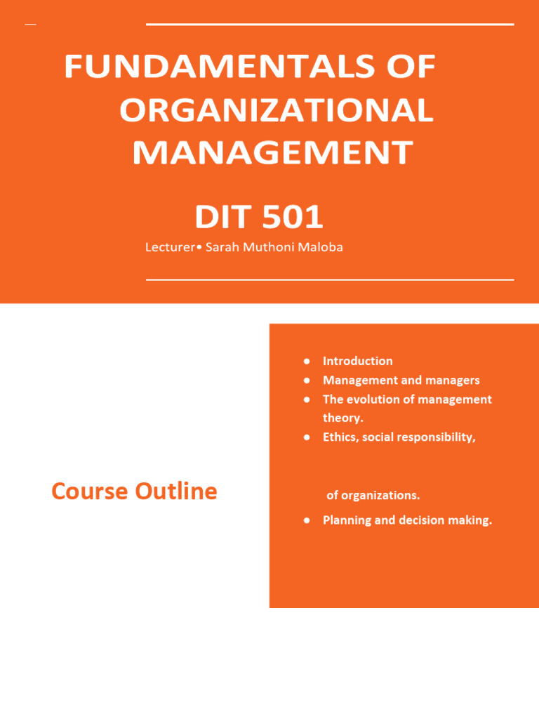 Chapter 1 Management Introduction ....FOM | PDF | Science | Audit