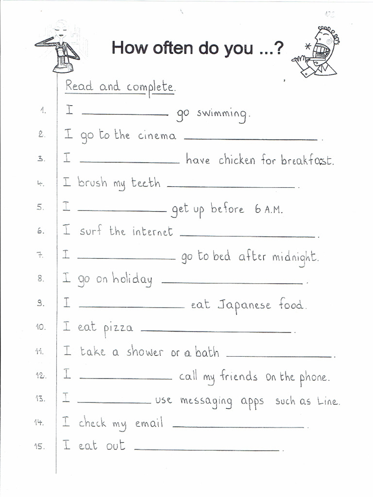 present simple how often do you | PDF