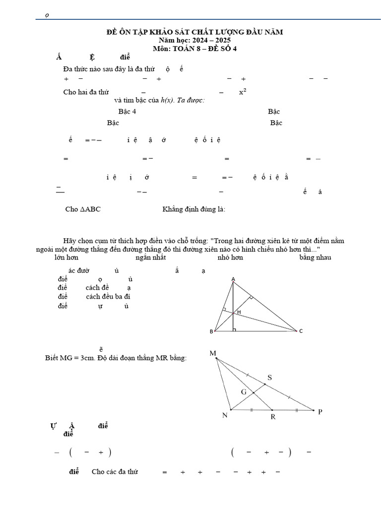 KSCL - K8 - Đề Số 4 | PDF