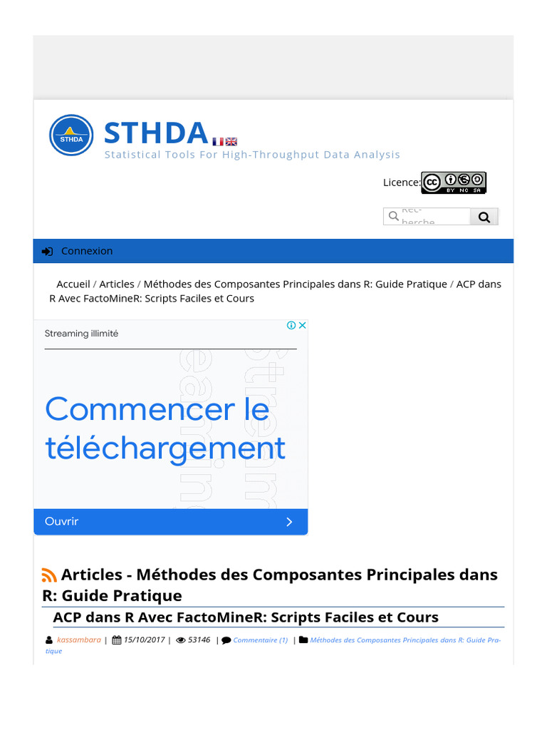 ACP avec FactoMineR : Guide Pratique | PDF | Analyse en composantes ...