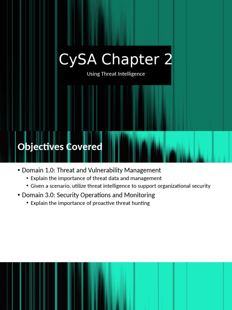 Chapter 2 Using Threat Intelligence 3 Pdf Threat Computer Computer Security