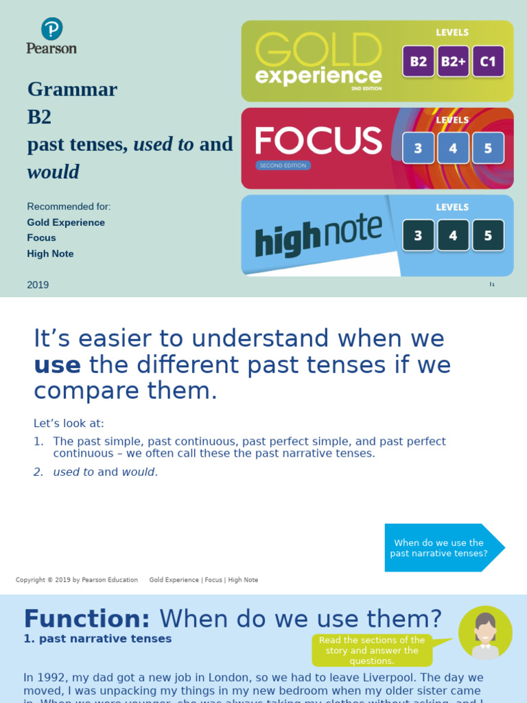 Grammar B2_2 past tenses, used to and would 44 | PDF | Verb ...