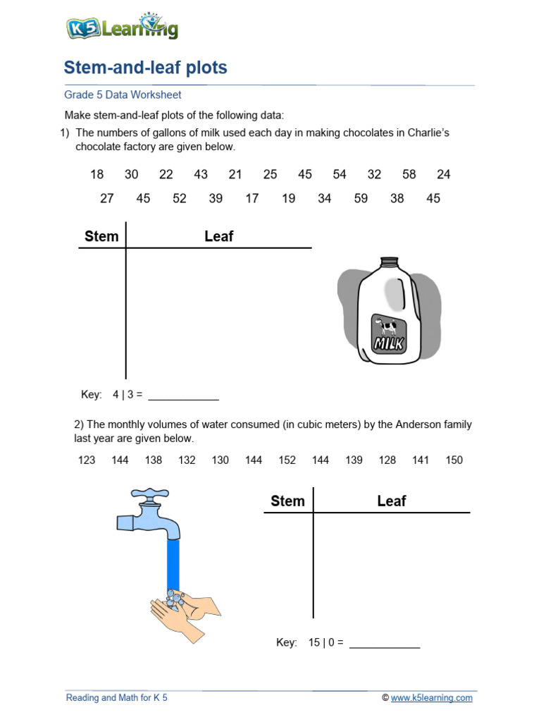 grade-5-stem-and-leaf-plots-a | PDF | Chocolate