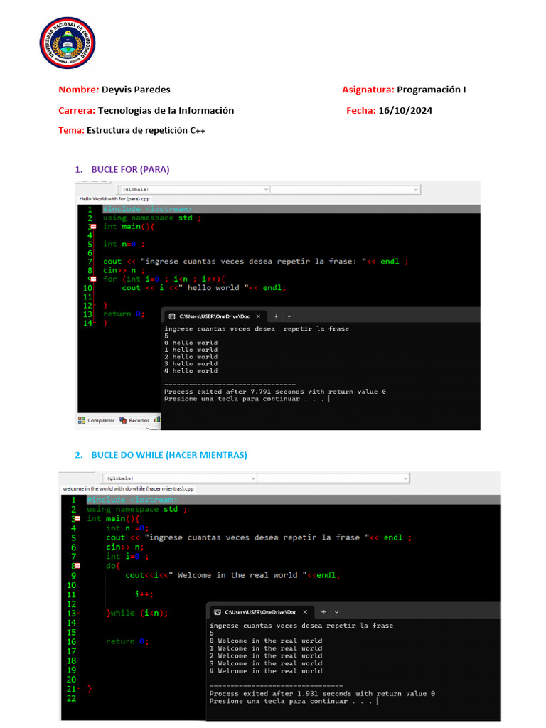Ciclos de Repeticion | PDF