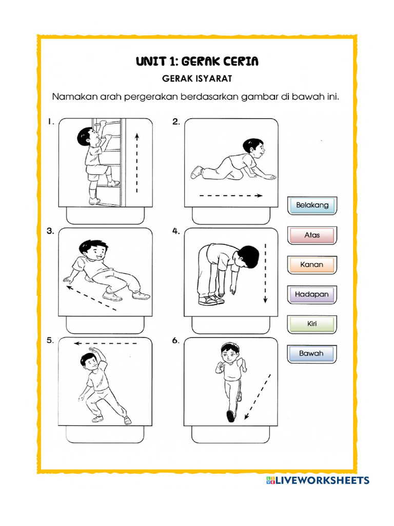 Pendidikan Jasmani Tahun 1 Gerak Ceria (Gerak Isyarat) | PDF