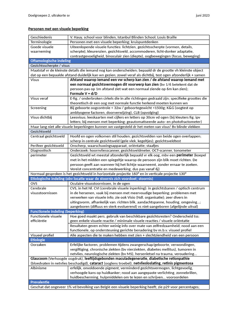 KDG Ortho Doelgroepen 2 Ultrakorte SV | PDF
