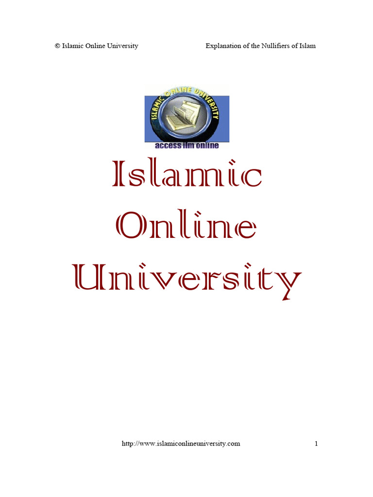 Explanation of the Nullifiers of Islam Module 10 | PDF | Prophets And ...