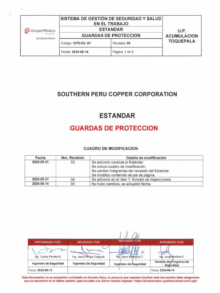 GPS-ES.07. Estándar. Guardas de Protección | PDF | Tornillo