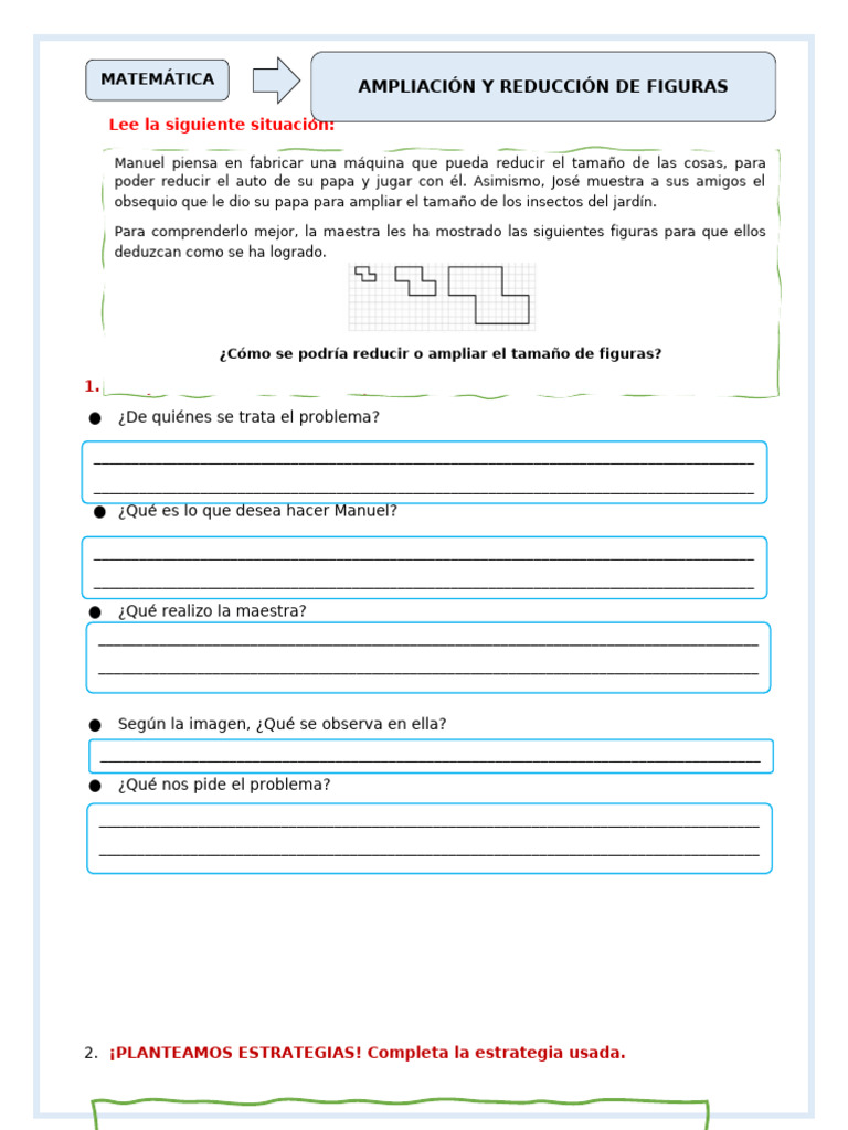Ampliación y Reducción de Figuras | PDF