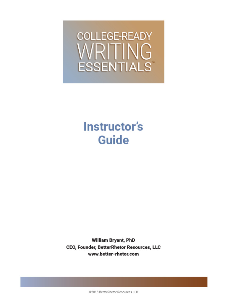 CRWE Instructor Guide | PDF | Critical Thinking | Essays