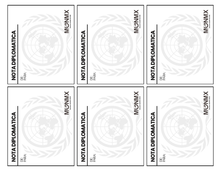 Nota Diplomatica MUN | PDF