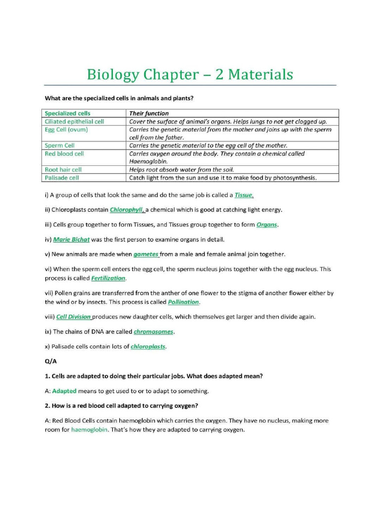 Biology Chapter 2 | PDF
