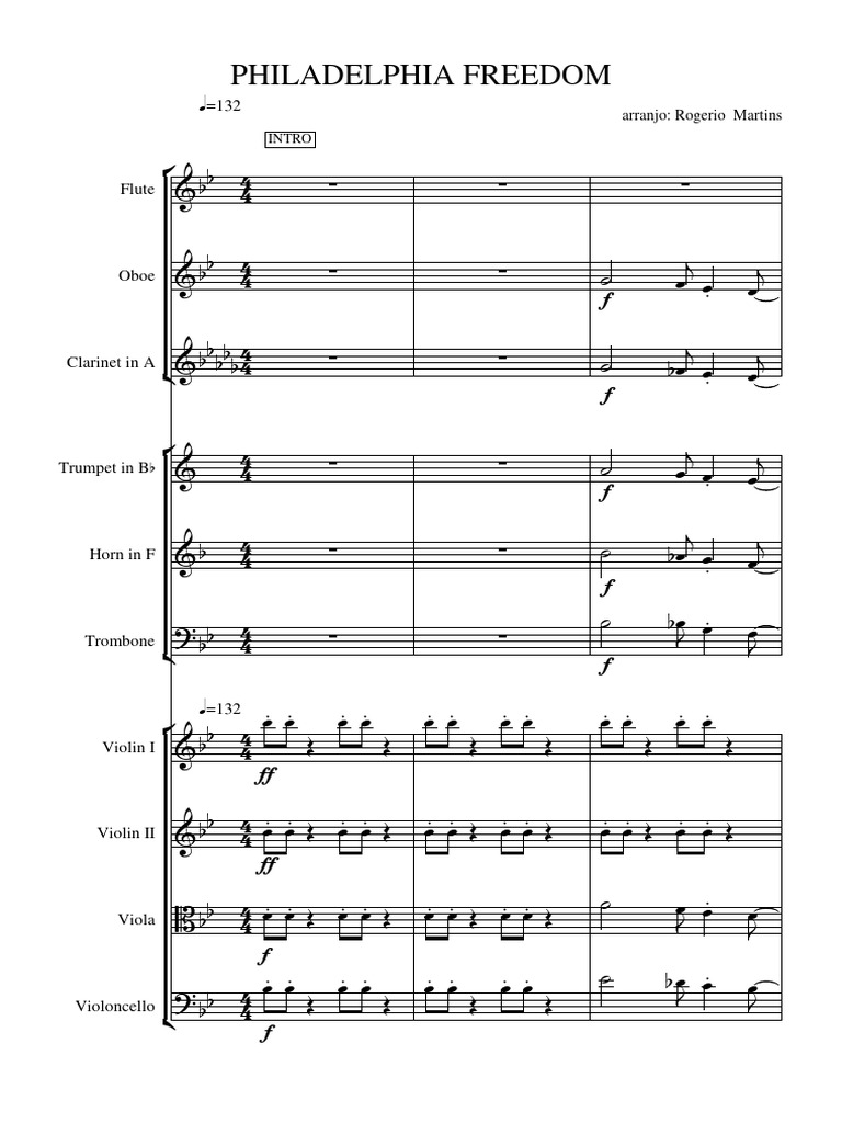 08 Philadelphia Freedom Rogerio | PDF | Musical Compositions | Aerophones