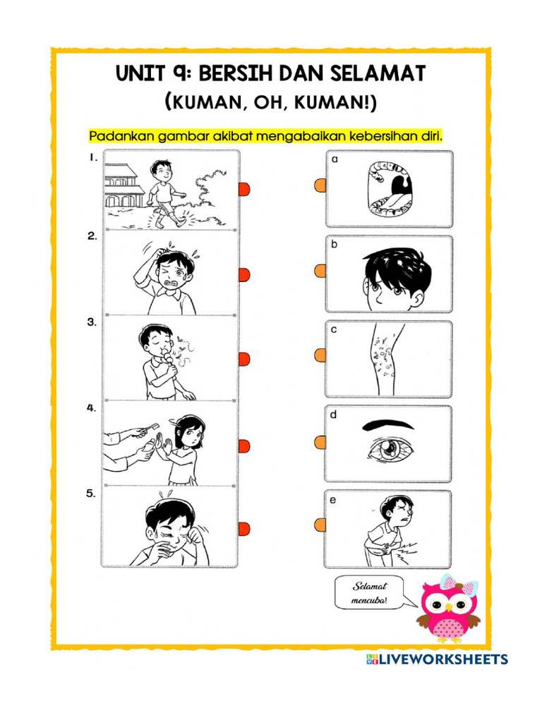 P.Kesihatan Tahun 1 Kuman, Oh, Kuman! (Latihan 1) | PDF