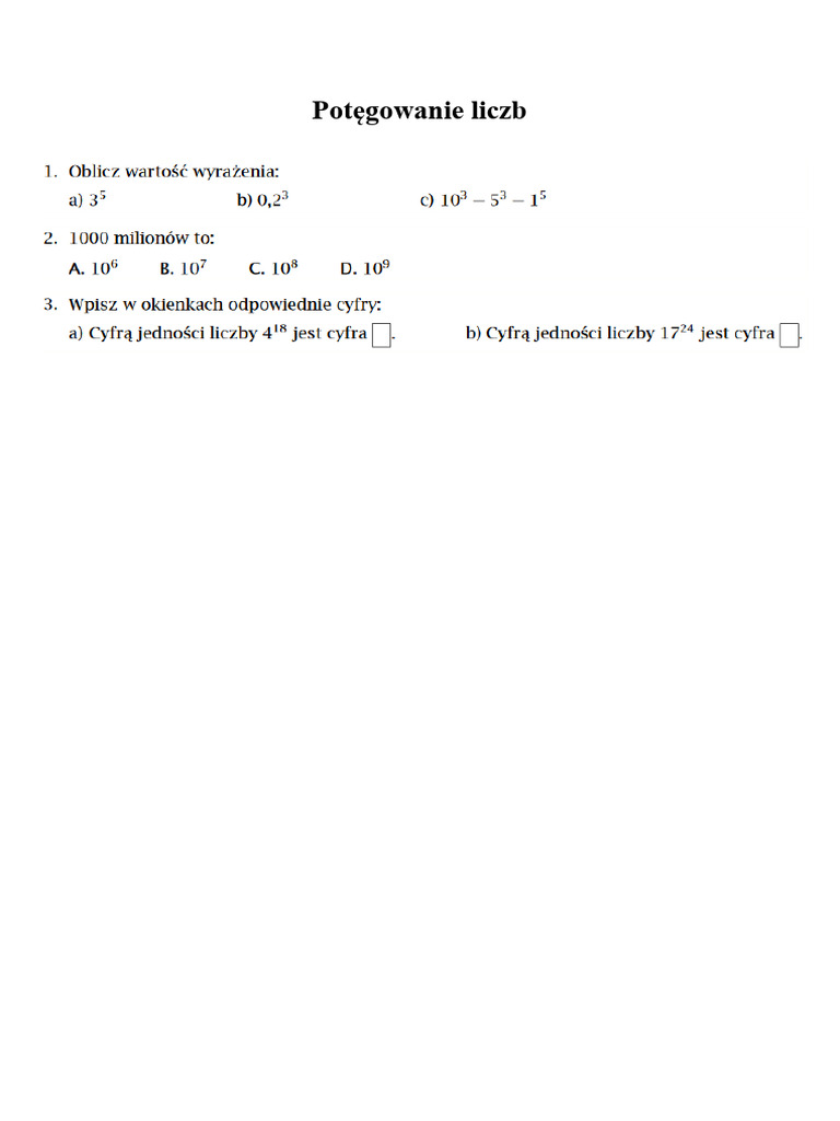 6 1 Potegowanie | PDF