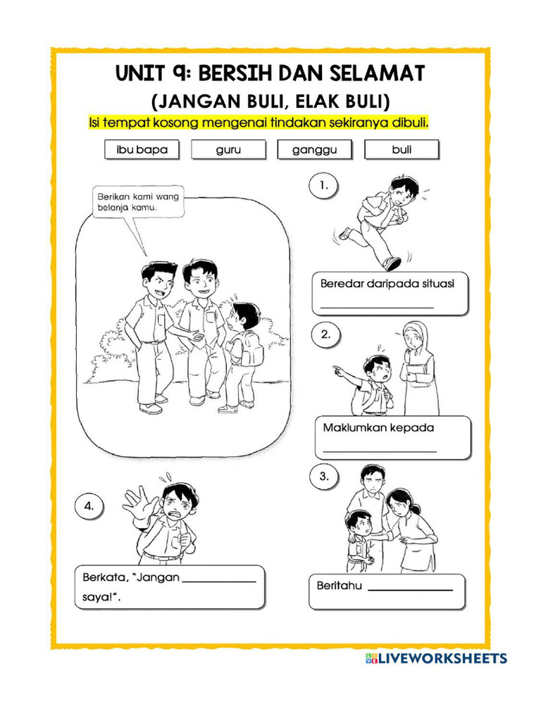 P.Kesihatan Tahun 1 Jangan Buli, Elak Buli (Bahagian 2) | PDF
