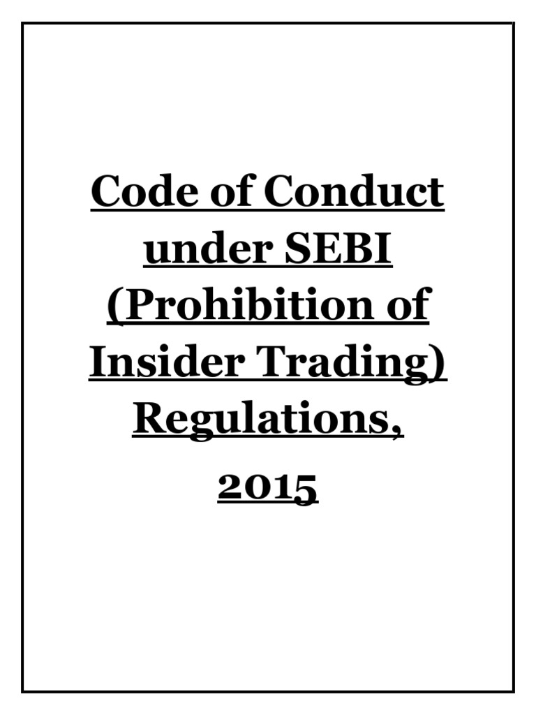 Insider Trading Code Compliance | PDF | Information Sensitivity | Board ...