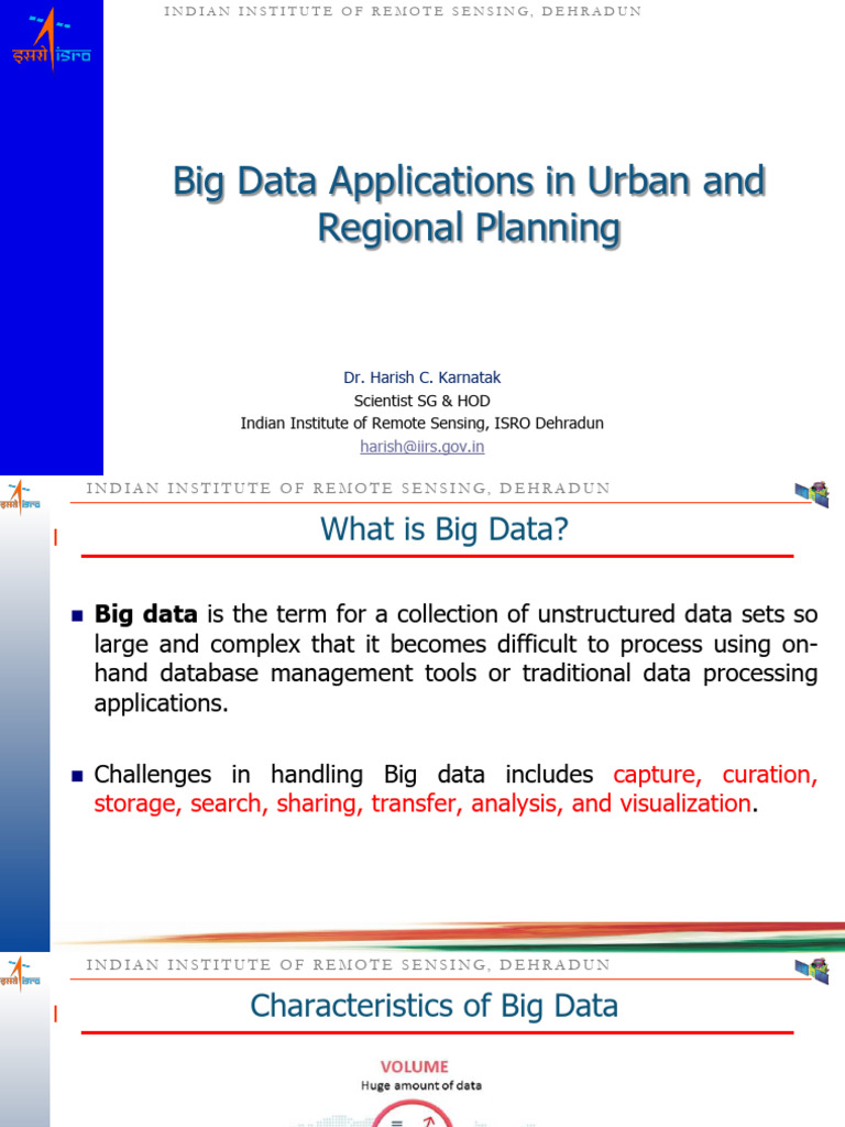 Big - Data - Urban - Planning Dr. Harish | PDF | Machine Learning | Apache Hadoop